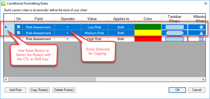 Managing Conditional Formatting Rules for OnePager Express for Version 6.1 - OnePager Documentation