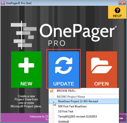 REPLACING a Snapshot via Push Update - OnePager Pro Add-in for Version 5.3 - OnePager Documentation