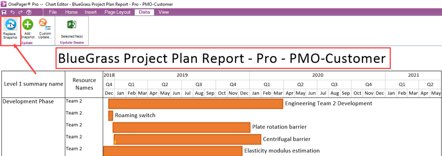 REPLACING a Snapshot via Pull Operation for Version 7.1 - OnePager Documentation