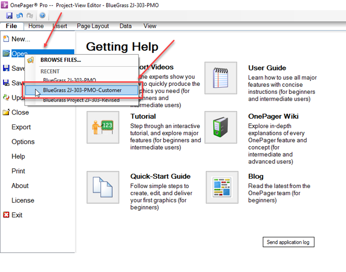 ADDING a Snapshot via Pull Operation - OnePager Pro for Version 6.1 - OnePager Documentation