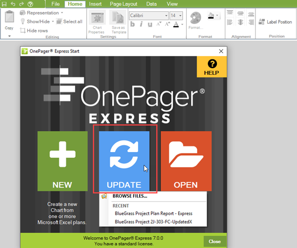 ADDING a Snapshot Via Push Update - OnePager Express Desktop for Version 7.0 - OnePager ...