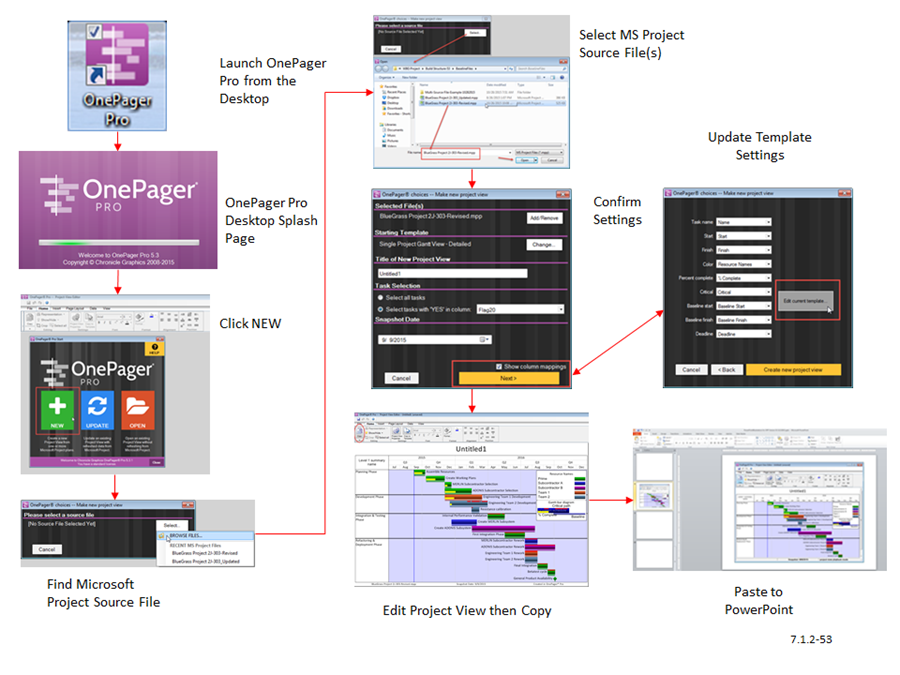 Creating a NEW Project View - OnePager Pro Desktop for Version 5.3 - OnePager Documentation