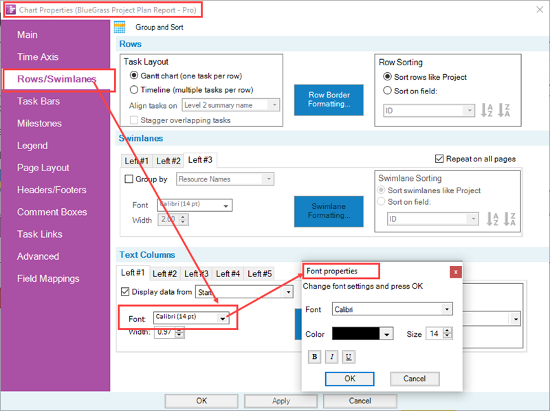 Creating and Formatting Text Columns for Version 7.1 - OnePager Documentation