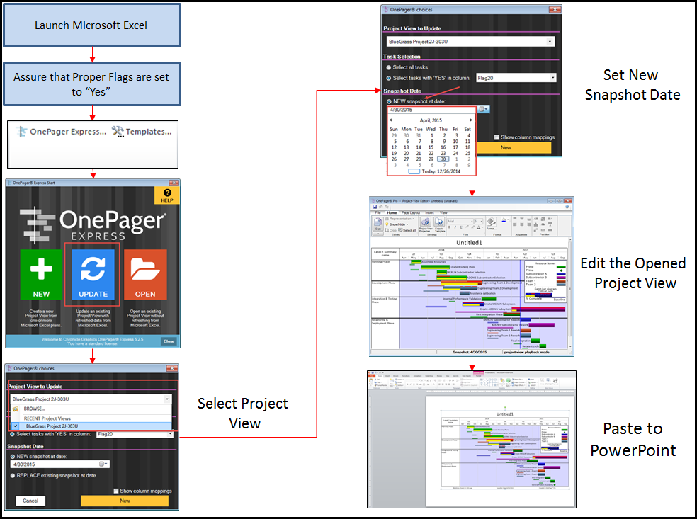ADDING a Snapshot - OnePager Express - OnePager Documentation