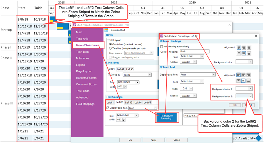 Creating and Formatting Text Columns for Version 7.0 - OnePager Documentation