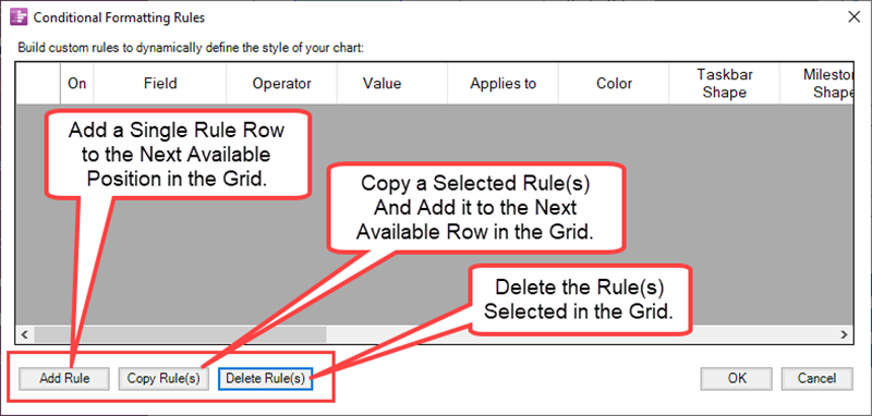 Managing Conditional Formatting Rules for OnePager Pro for Version 7.0 - OnePager Documentation