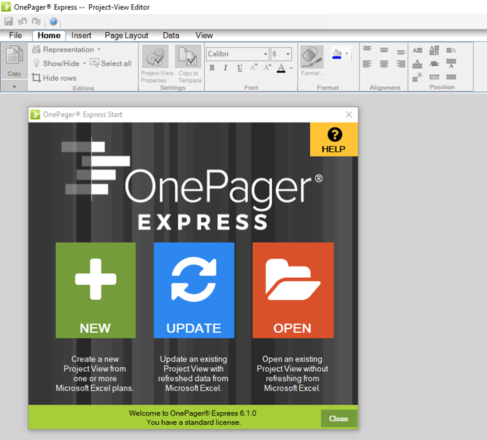 Getting Started with OnePager Express Version 6.1 Desktop - OnePager Documentation