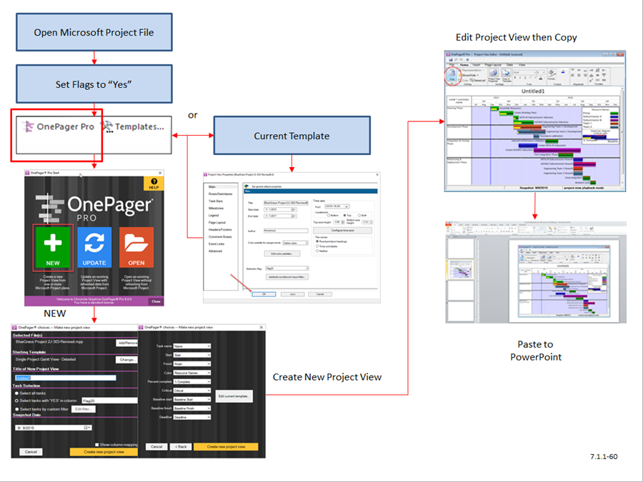 Creating a NEW Project View - OnePager Pro Add-in for Version 6.0 - OnePager Documentation