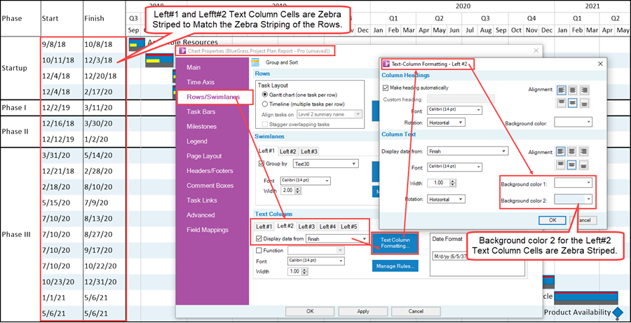 Creating and Formatting Text Columns for Version 7.2 - OnePager Documentation