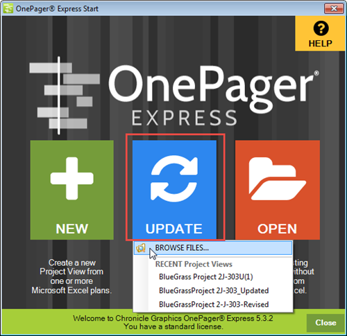 ADDING a Snapshot via Push Update - OnePager Express Add-in for Version 5.3 - OnePager Documentation