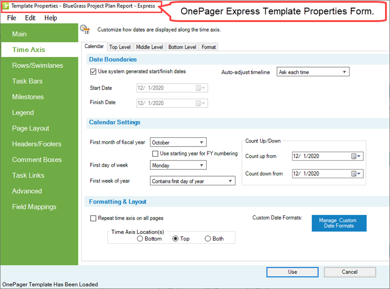 Template Only Features for Version 7.0 (OnePager Express) - OnePager Documentation