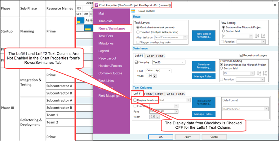 Hiding and Unhiding Rows and Swimlanes for Version 7.2 - OnePager Documentation