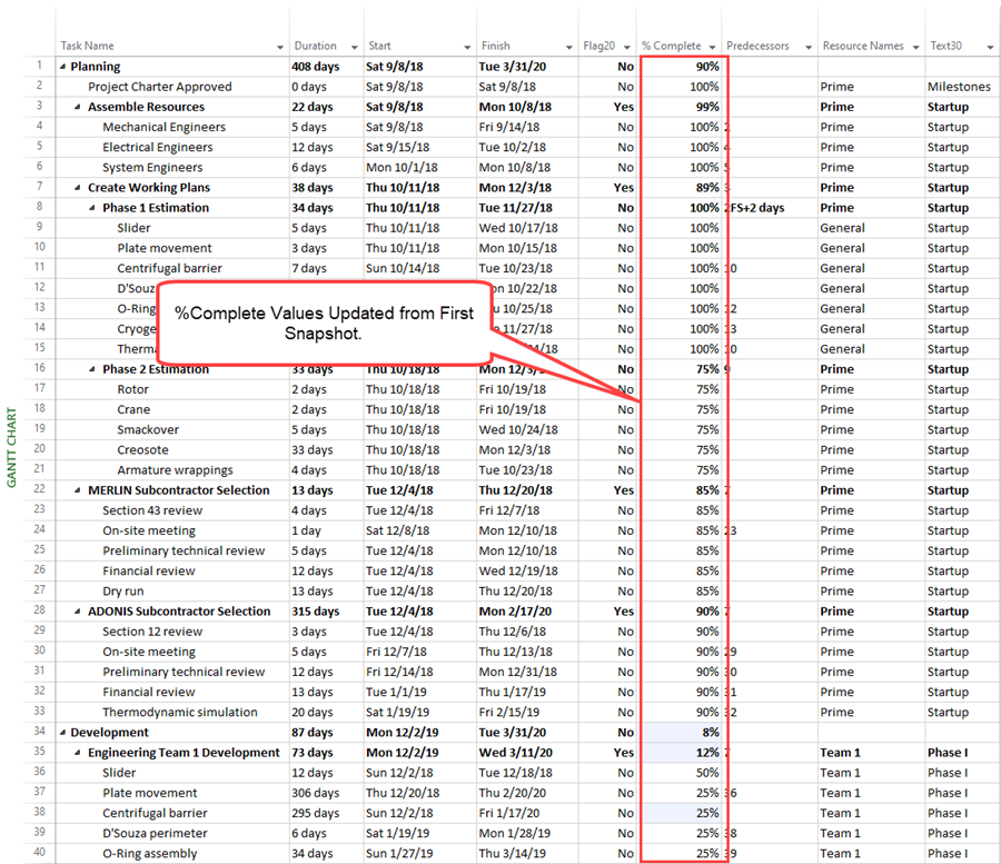 Snapshot-Dependent Text Columns for OnePager Pro for Version 7.0 - OnePager Documentation