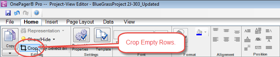 Automatically Cropping Empty Rows for OnePager Pro for Version 6.0 - OnePager Documentation