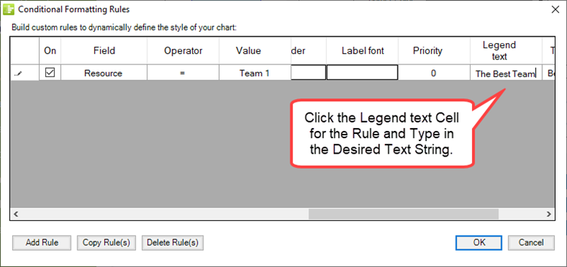 Adding Conditional Formatting Rules for OnePager Express for Version 7.0 - OnePager Documentation