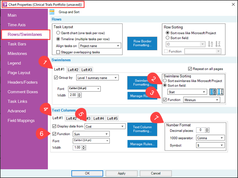 Example of Function Option Use for OnePager for Version 7.2 - OnePager Documentation