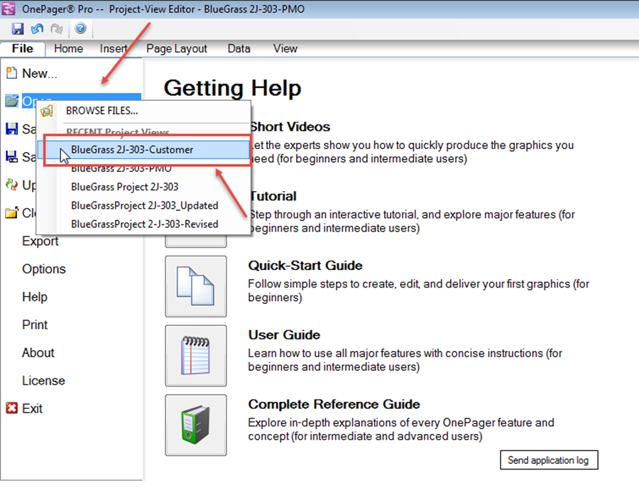 ADDING a Snapshot via Pull Operation - OnePager Pro for Version 5.3 - OnePager Documentation