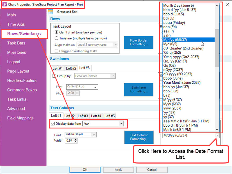 Creating and Formatting Text Columns for Version 7.1 - OnePager Documentation