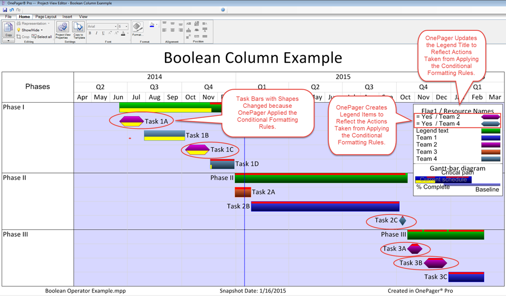 Conditional Formatting With Boolean Fields For Version 53 Onepager Pro Onepager Documentation