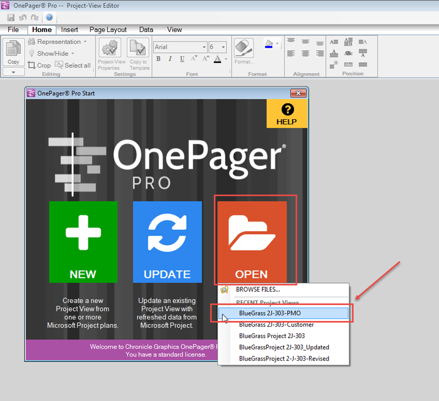 ADDING a Snapshot via Pull Operation - OnePager Pro for Version 5.3 - OnePager Documentation
