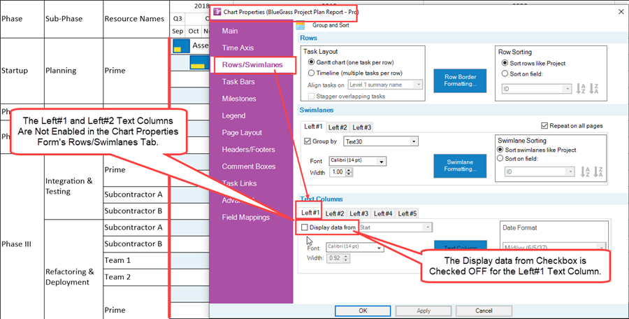 Hiding and Unhiding Rows and Swimlanes for Version 7.0 - OnePager Documentation