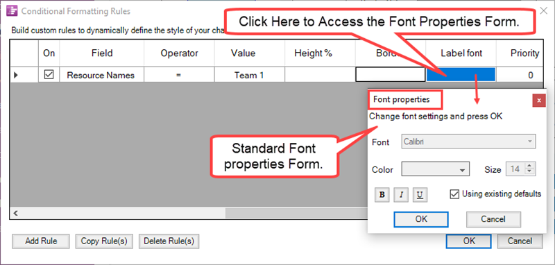 Adding Conditional Formatting Rules For Onepager Pro For Version 70 Onepager Documentation