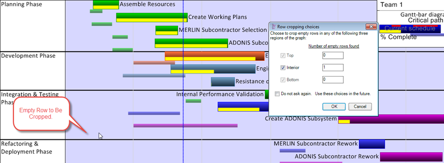 Autimatically Cropping Empty Rows (OnePager Pro) - OnePager Documentation