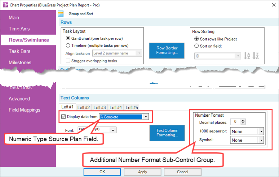 Using Rows and Swimlanes for OnePager Version 7.0 - OnePager Documentation