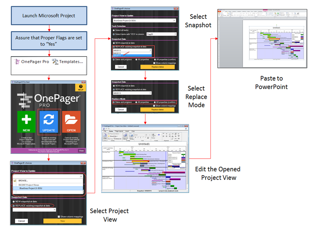 REPLACING a Snapshot - OnePager Pro - OnePager Documentation