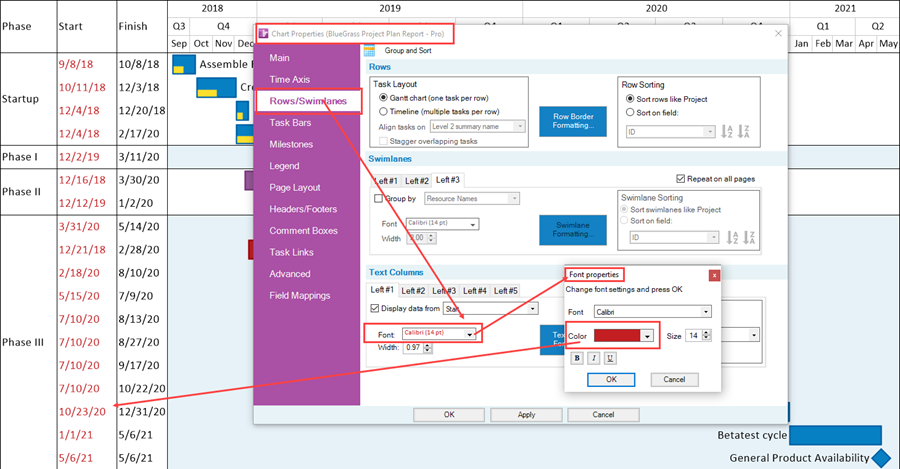 Creating and Formatting Text Columns for Version 7.0 - OnePager Documentation