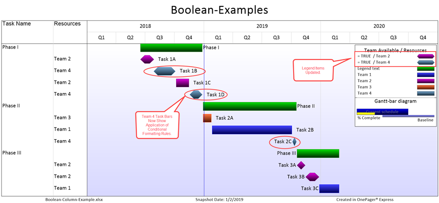 Conditional Formatting with Boolean Fields for OnePager Express for Version 6.1 - OnePager ...