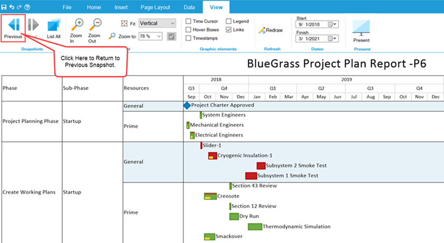 ADDING a Snapshot via Push Update to a OnePager Chart for Version 7.2 - OnePager Documentation