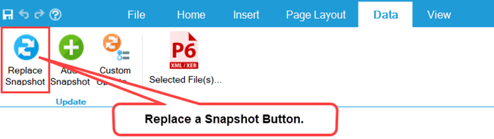 REPLACING a Snapshot via Push Update using a OnePager Chart for Version 7.1 - OnePager Documentation