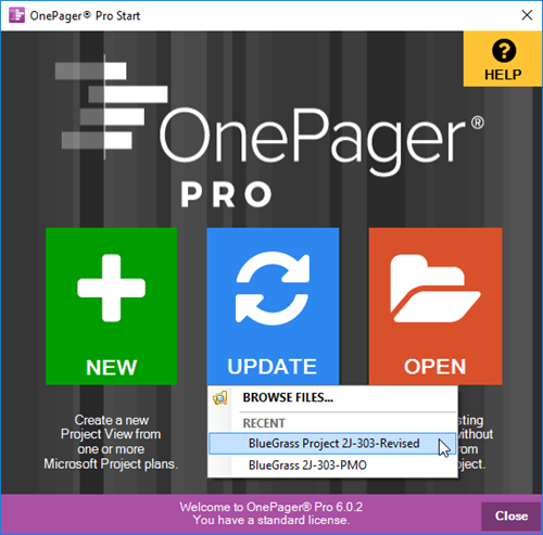 REPLACING a Snapshot via Push Update - OnePager Pro Add-in for Version 6.0 - OnePager Documentation