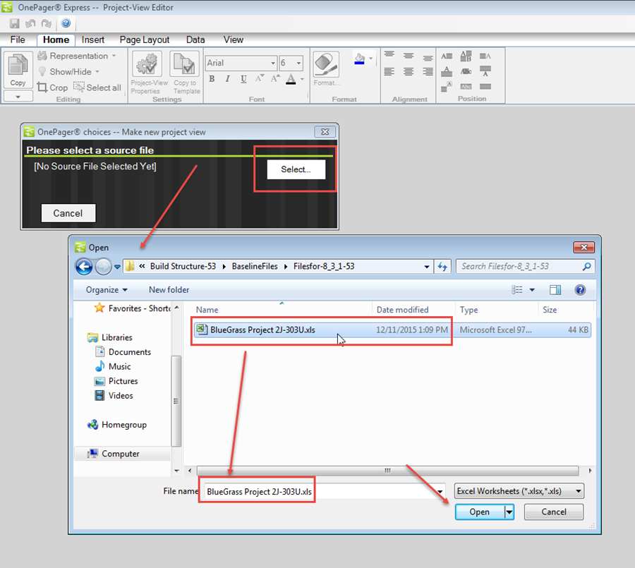 Handling Microsoft Excel Spreadsheets Containing Multiple Projects For OnePager Live - OnePager ...