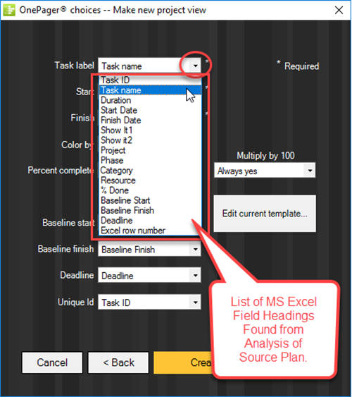 OnePager Express Import of Data from Microsoft Excel for Version 6.0 - OnePager Documentation