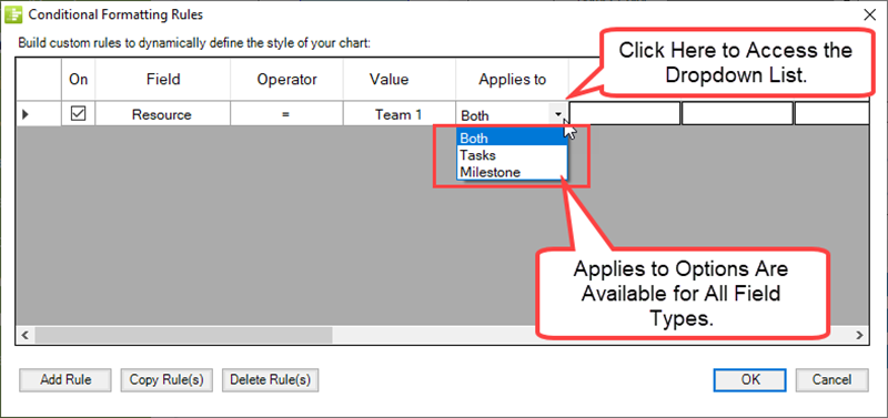 Adding Conditional Formatting Rules For Onepager Express For Version 70 Onepager Documentation