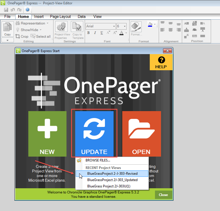 REPLACING a Snapshot via Push Update - OnePager Express Desktop for Version 5.3 - OnePager ...
