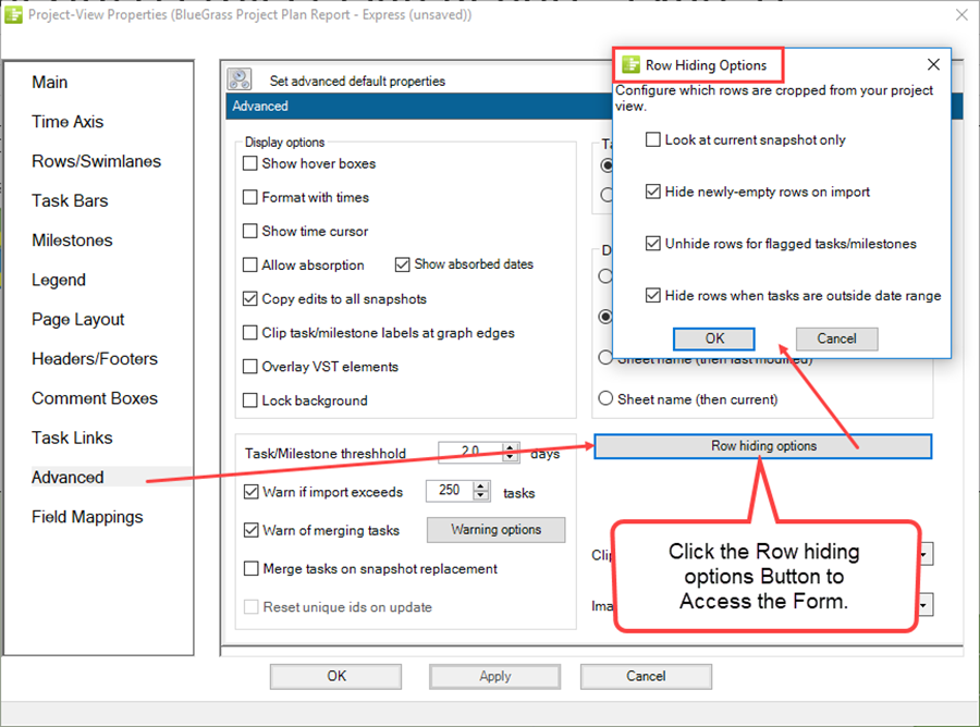 Automatically Cropping Empty Rows for OnePager Express for Version 6.1 - OnePager Documentation