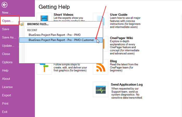 ADDING a Snapshot via Pull Operation - OnePager Pro for Version 7.0 - OnePager Documentation