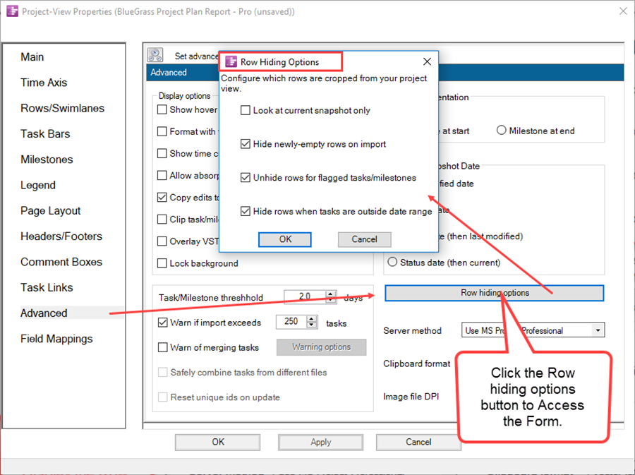 Automatically Cropping Empty Rows for OnePager Pro for Version 6.1 - OnePager Documentation