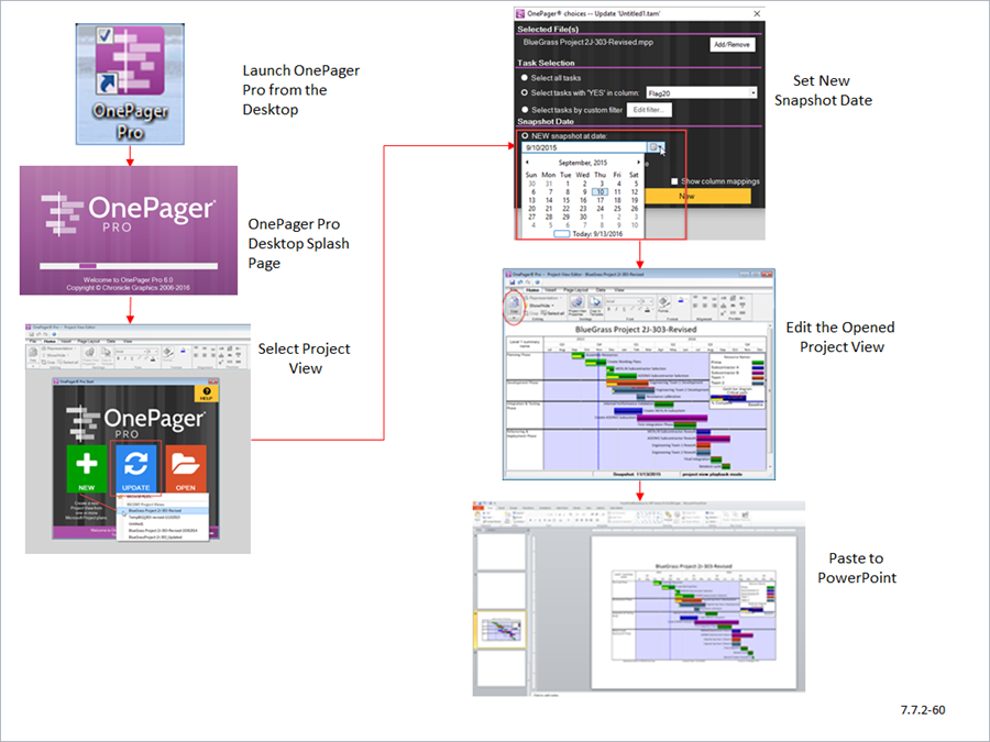 ADDING a Snapshot via Push Update - OnePager Pro Desktop for Version 6.0 - OnePager Documentation