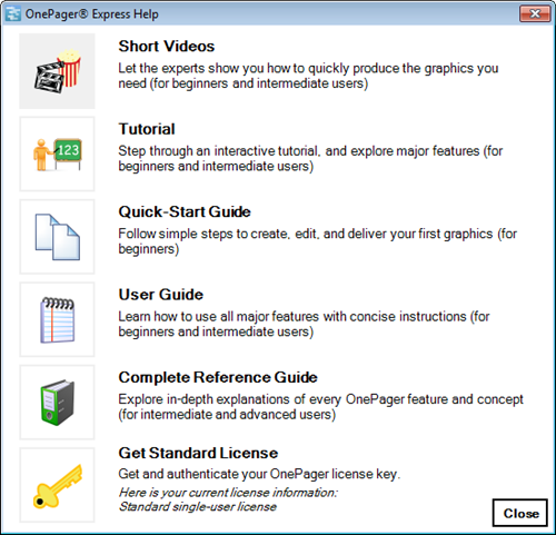 Getting Started with OnePager Express - OnePager Documentation