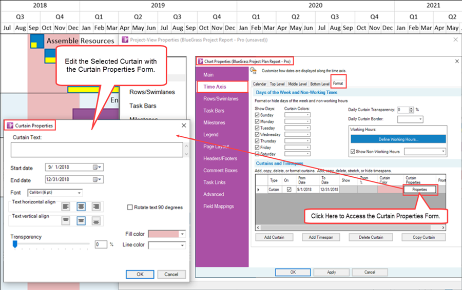Managing Inserted Curtains for OnePager Pro for Version 7.0 - OnePager Documentation