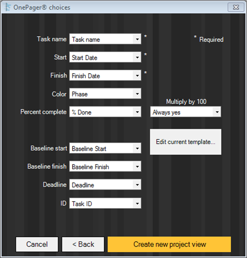 Template Only Features (OnePager Express) - OnePager Documentation