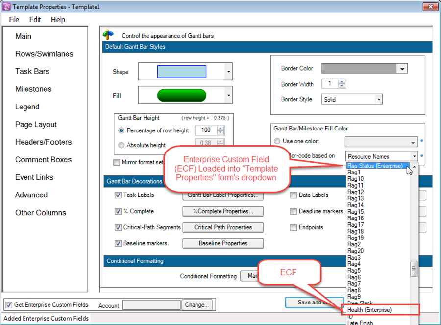 Using Enterprise Custom Fields From Microsoft Project For Version 53
