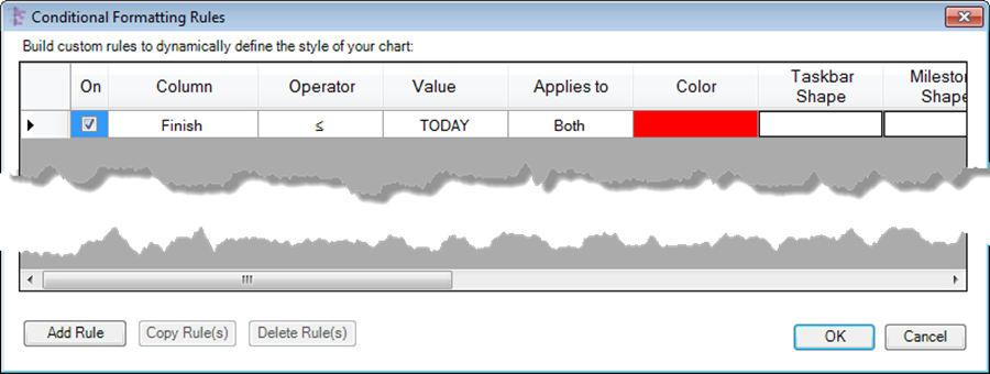 Task Bars Tab for Version 5.3 (OnePager Pro) - OnePager Documentation
