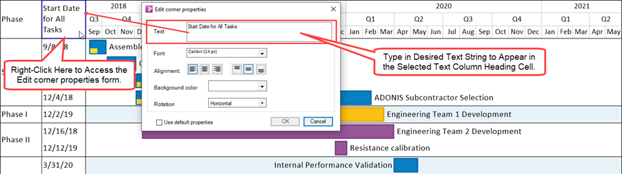 Creating and Formatting Text Columns for Version 7.0 - OnePager Documentation