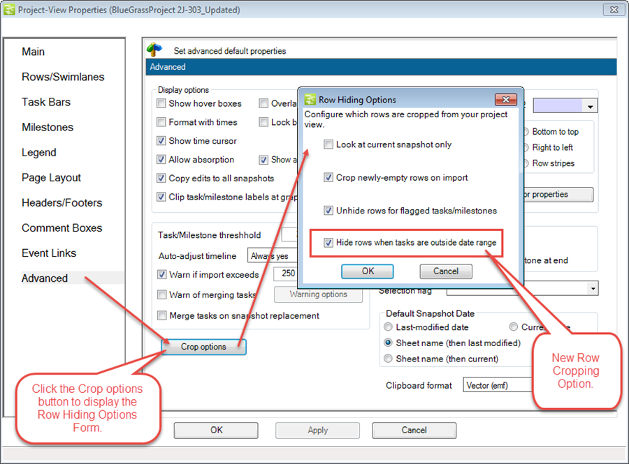 Automatically Cropping Empty Rows for Version 5.3 (OnePager Express) - OnePager Documentation